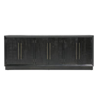 Dovetail Furniture Montoya 84-Inch Reclaimed Pine And Iron 4-Door ...