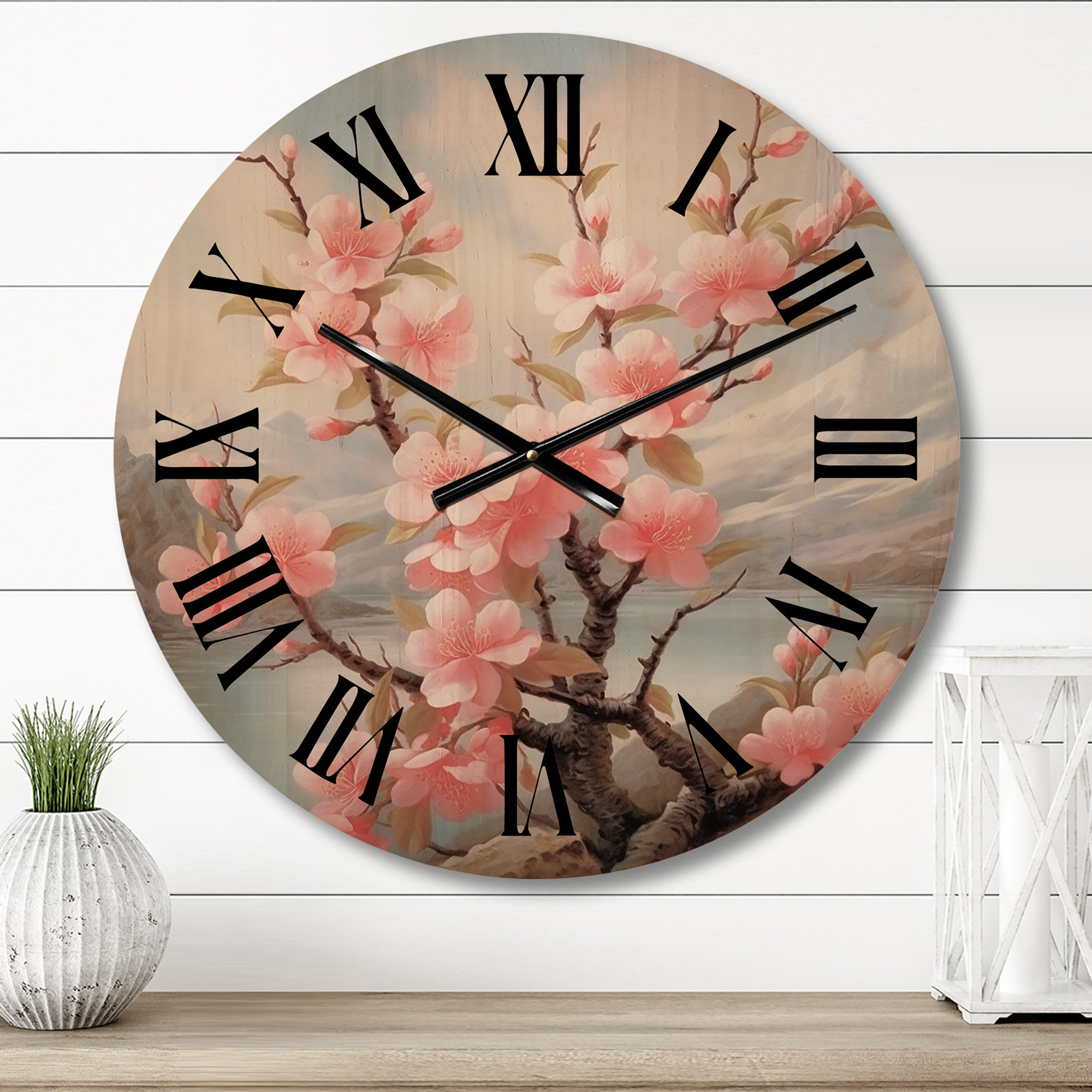 East Urban Home Peach Blossom - Cherry Blossom Oversized Wood Wall ...