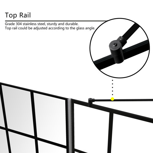 Zipcode Design™ Cyrus 72'' H Semi-Frameless Shower Door with Clear ...