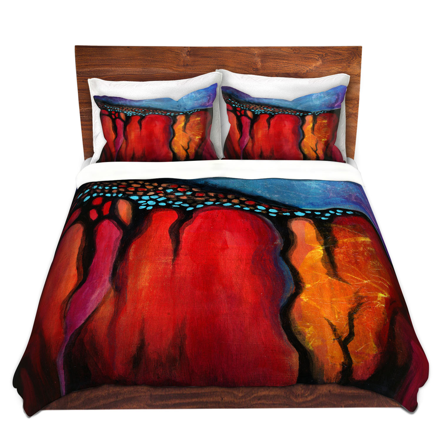 DiaNoche Designs Ram Marie Cheung The Edge Duvet Cover Set | Wayfair
