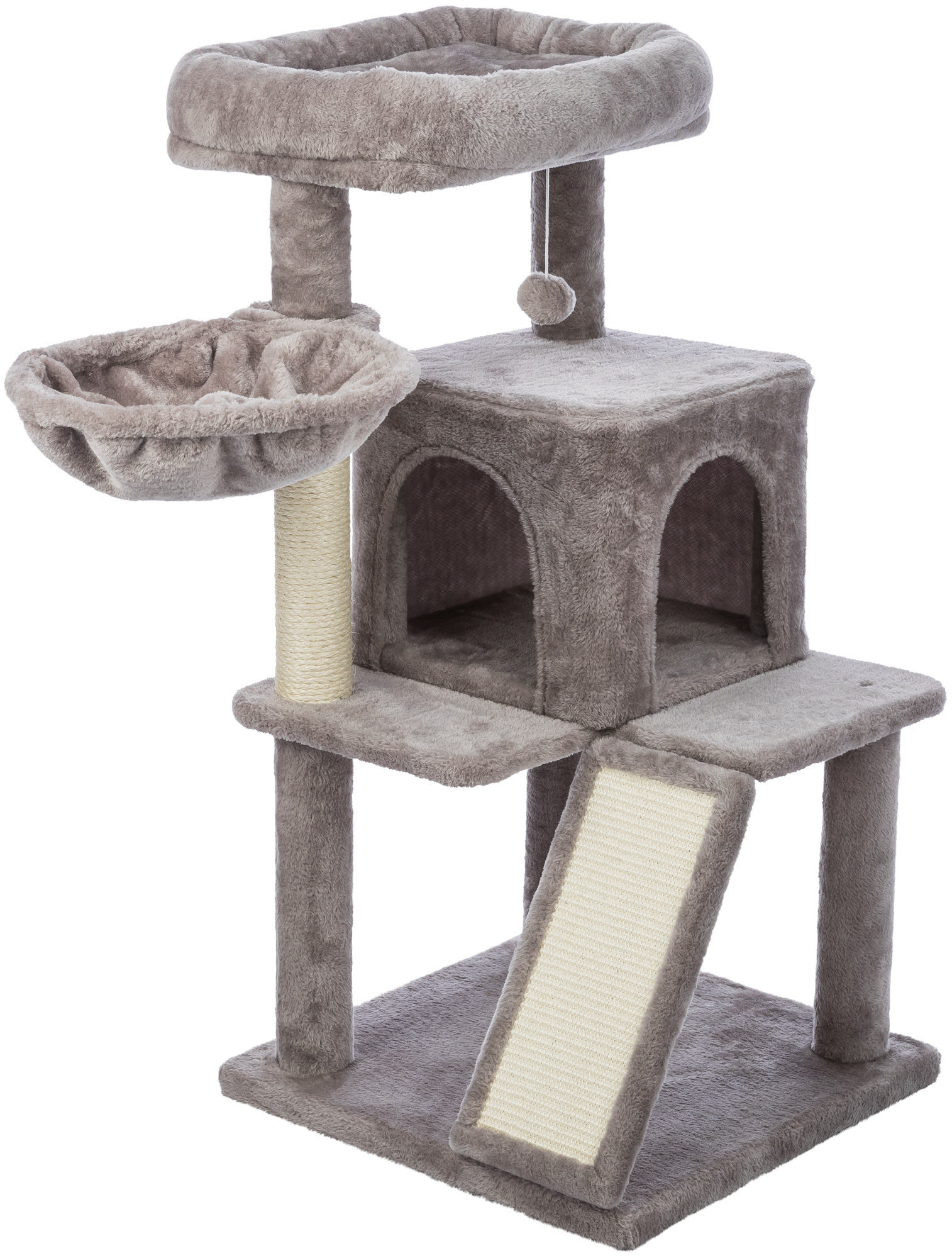 TRIXIE Pepito 39.4" Cat Tower, 3-Level Cat Tree with Sisal Scratching ...