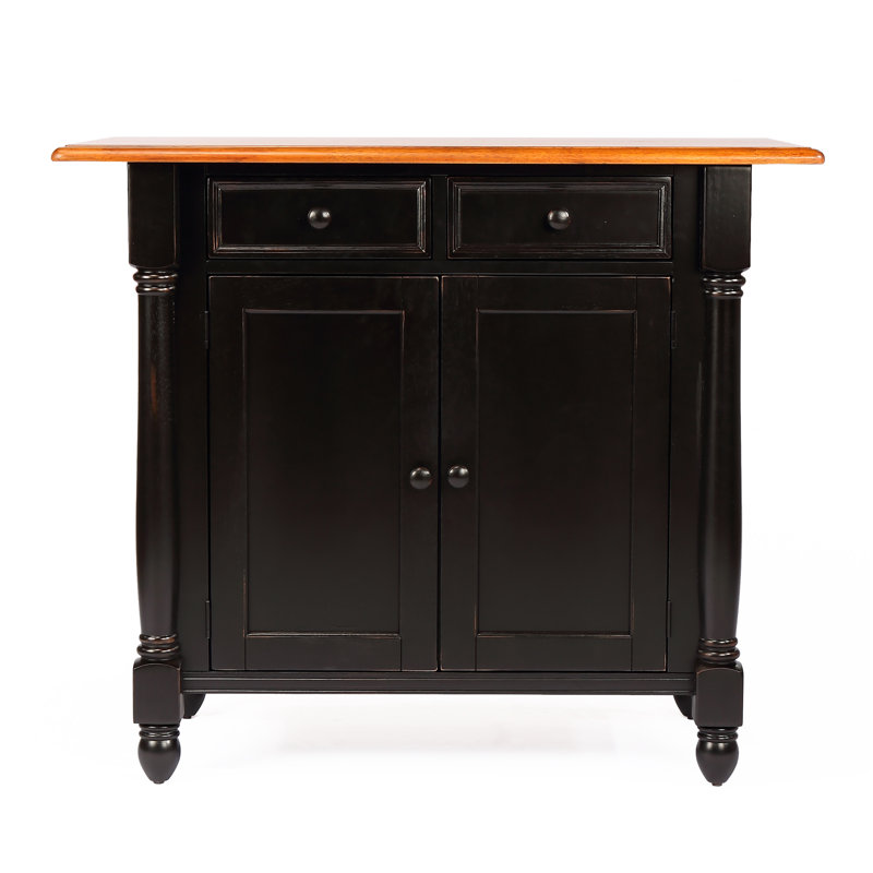 One Allium Way® Azizi Solid Wood Kitchen Island Set & Reviews | Wayfair