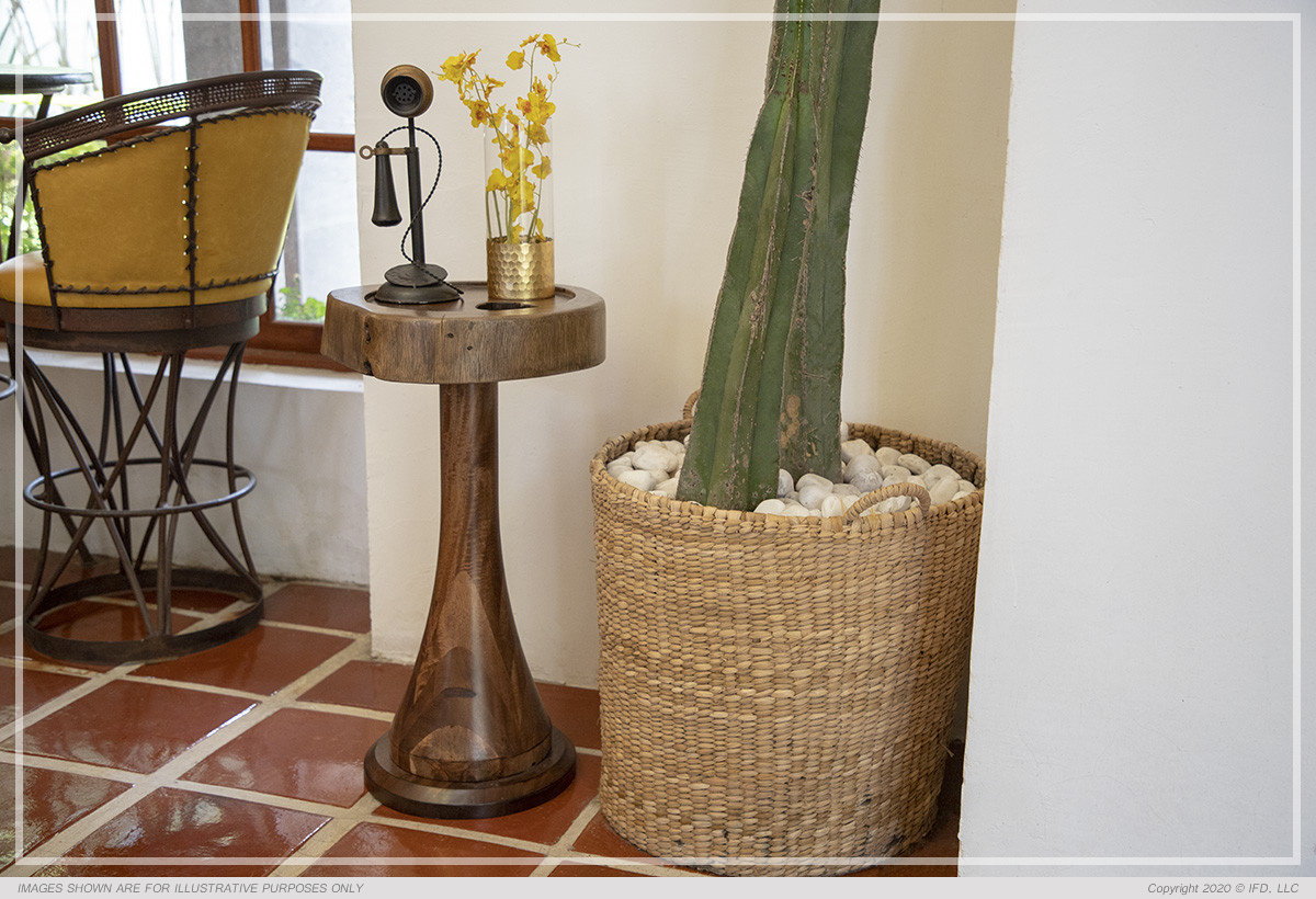 Loon Peak® Janski Solid Wood Top Pedestal End Table | Wayfair