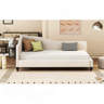 Latitude Run® L-Shaped Linen Daybed, With Solid Wood Legs - Wayfair Canada
