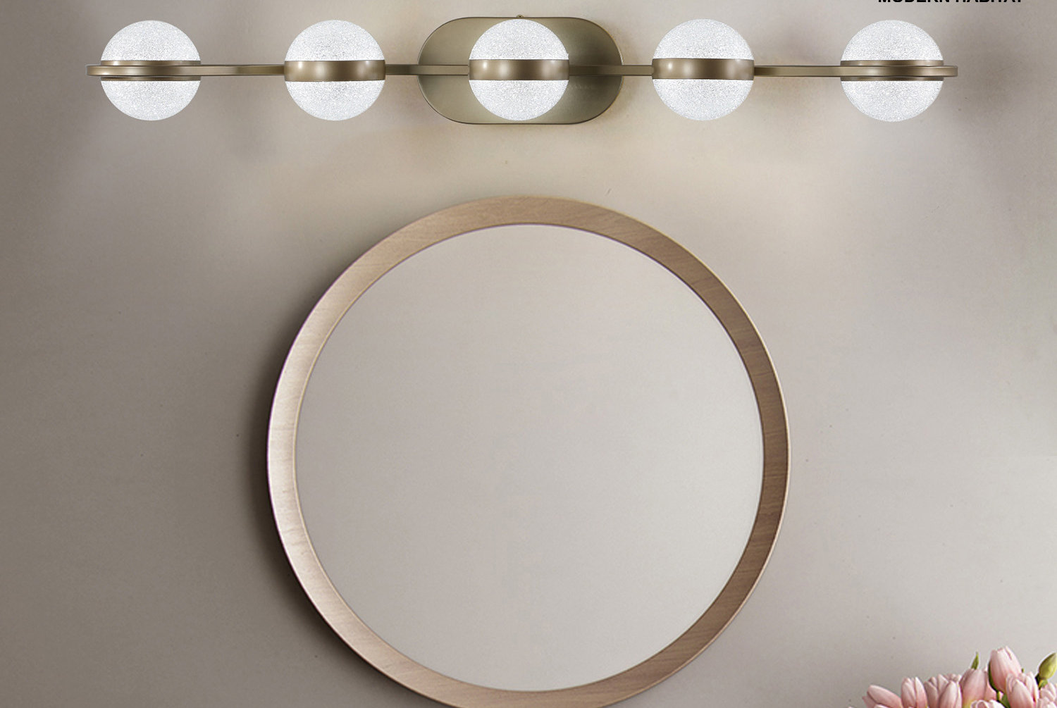 Modern Habitat 5 - Light Dimmable LED Vanity Light | Wayfair