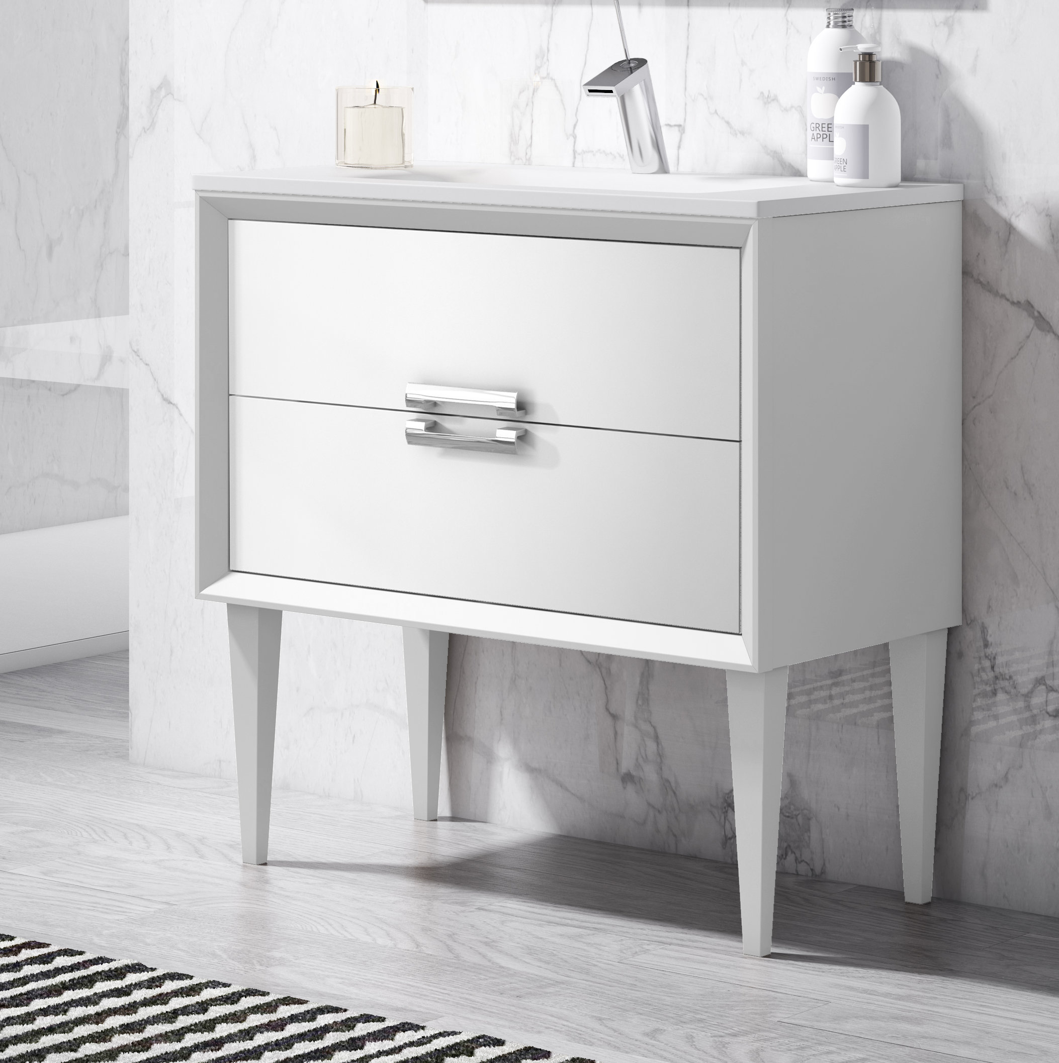 Orren Ellis Ensemble de meuble-lavabo simple 24 po Zak - Wayfair Canada