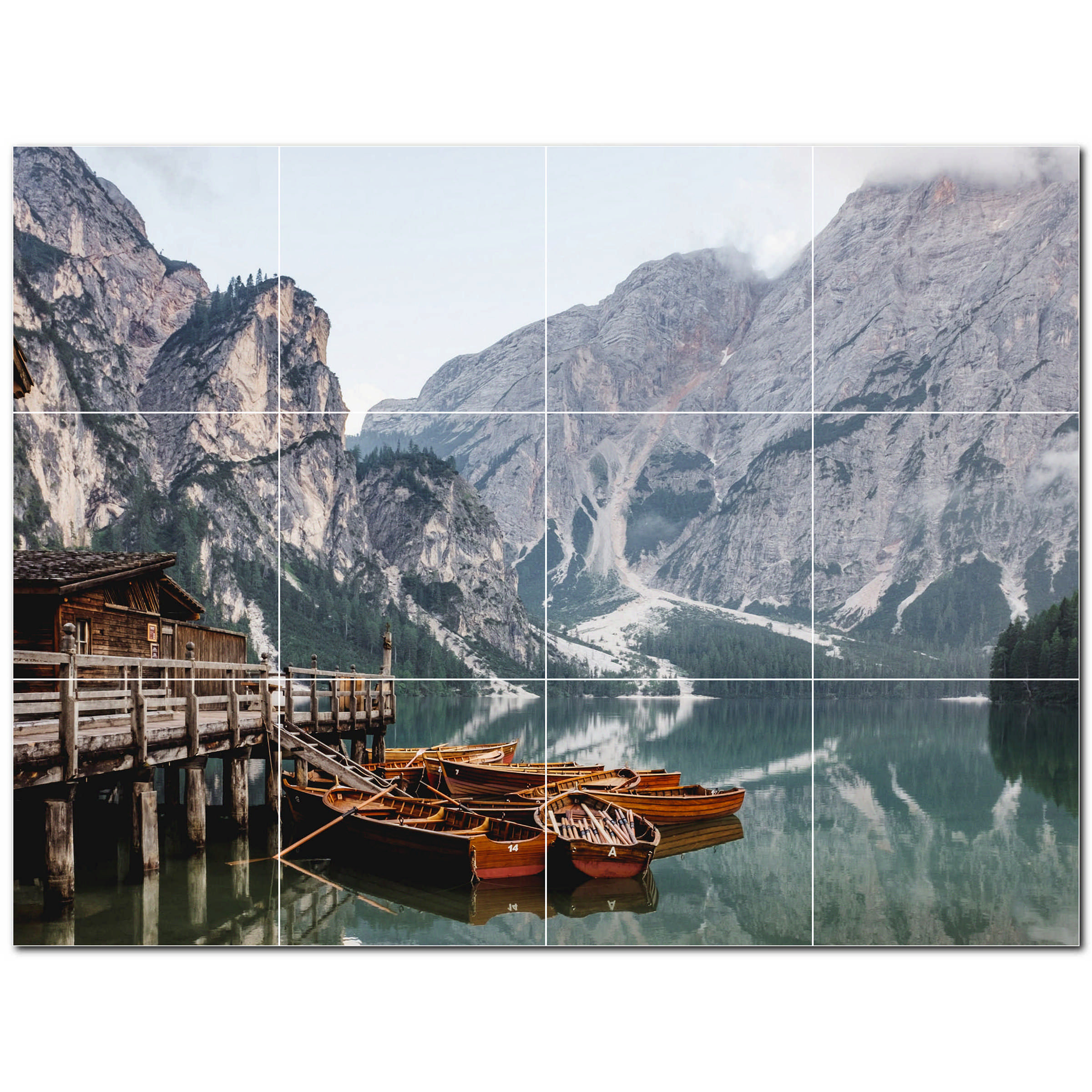 Picture-Tiles.com Boat Photo 8'' x 8'' Satin Ceramic Decorative Mural ...