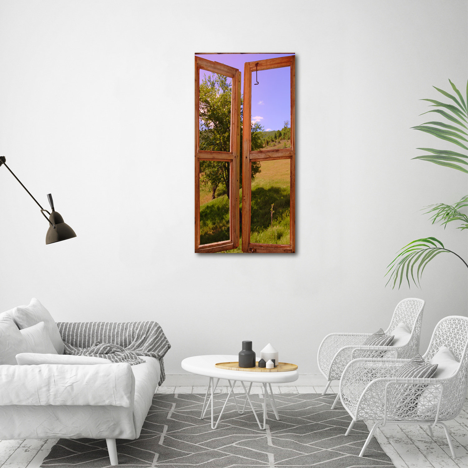 Ebern Designs Landscape Outside the Window - Wrapped Canvas Art Prints ...