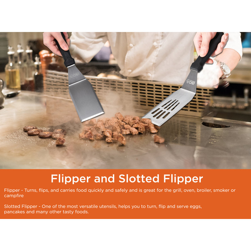 Commercial Chef 9 Piece Griddle Accessories Kit for Flat Top Teppanyaki ...