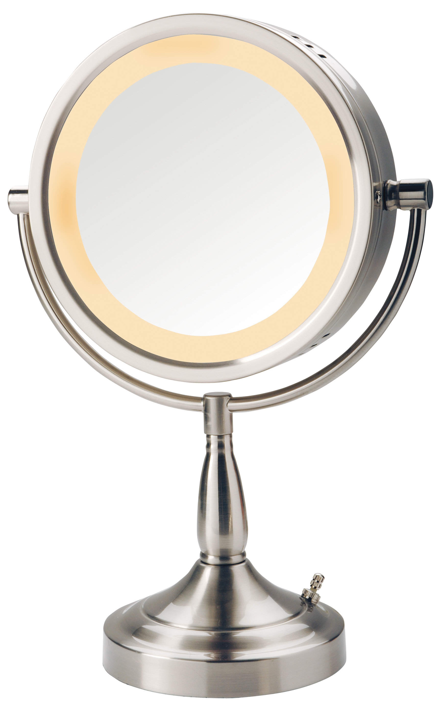 Darby Home Co 8.5" Lighted Tabletop Magnified Makeup Mirror, Plug In ...