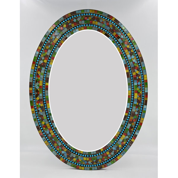 Winston Porter Zorigs Mosaic Mirror, Handcrafted Mosaic Decorative Wall ...