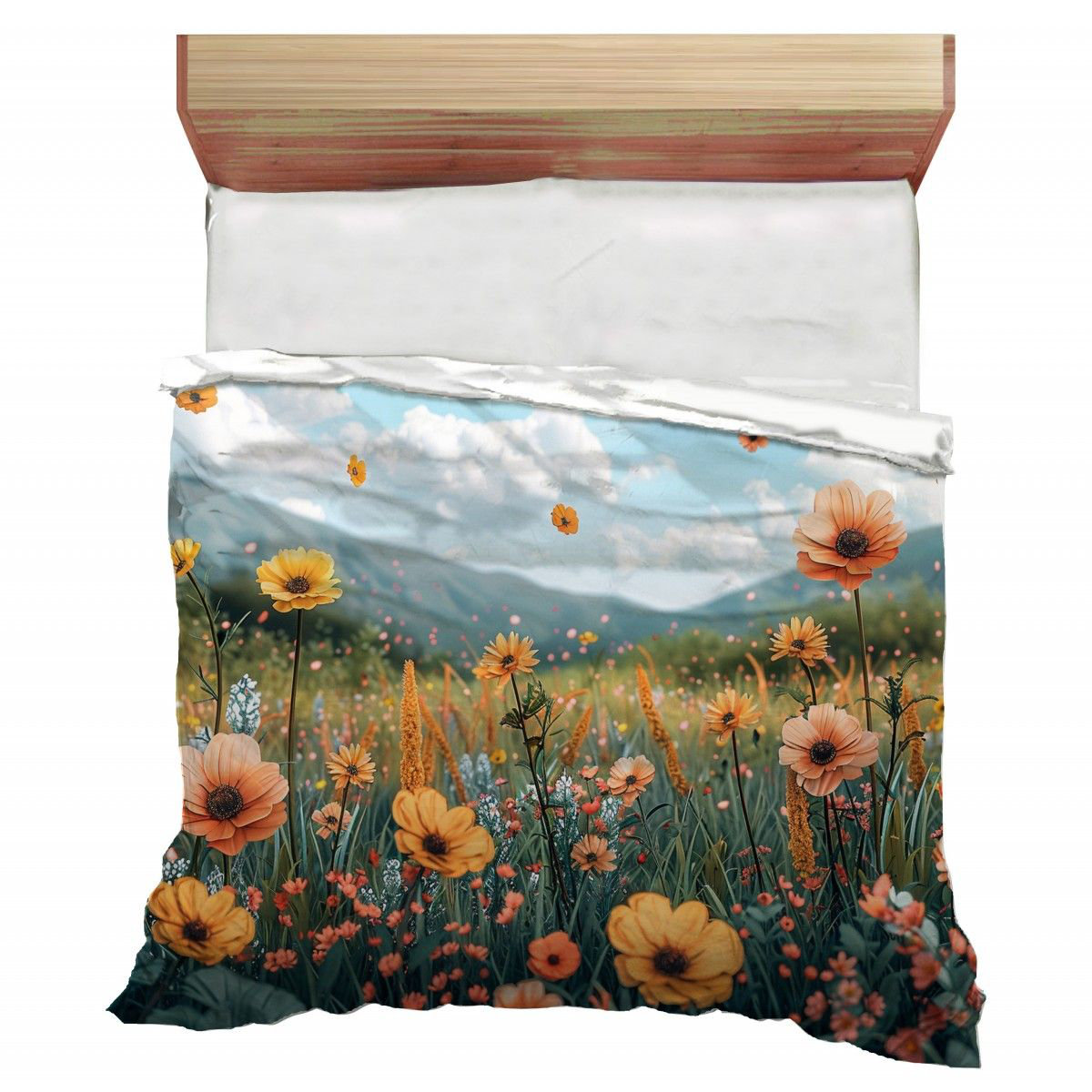 VisionDecor Meadow Bedding Nature Comforter Vibrant field | Wayfair