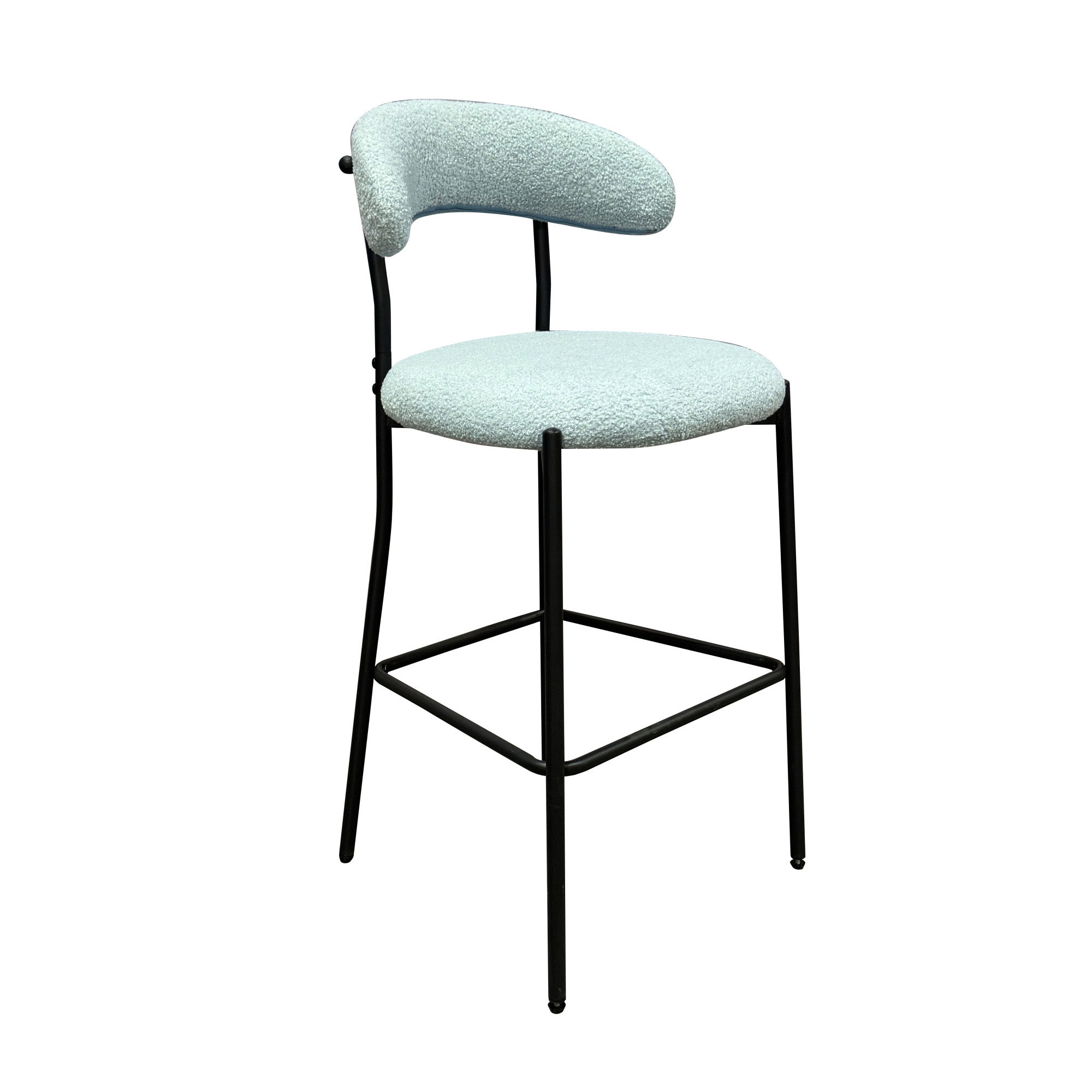 George Oliver Blue 26'' Counter Height Bar Stools With Cozy Teddy ...