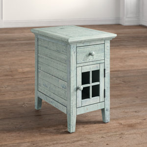 Kelly Clarkson Home Beth Solid Wood End Table with Storage and Built-In ...