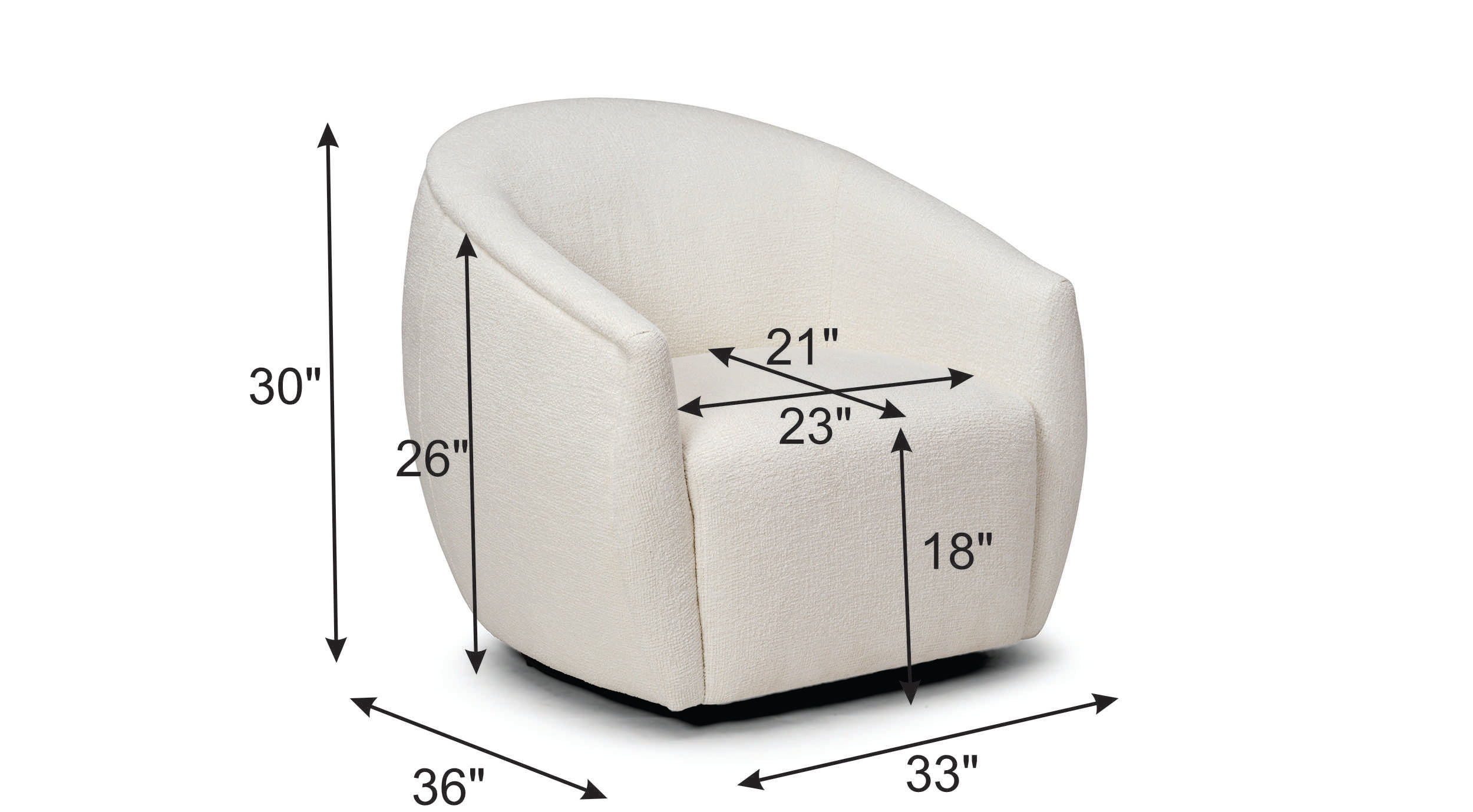 Latitude Run® Machayla Upholstered Swivel Barrel Chair | Wayfair