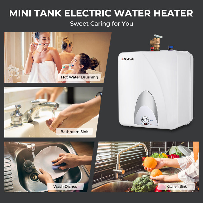 Camplux 1.44kw/120 Volts 6 Gallon Mini Tank Instant Water Heater | Wayfair