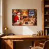 Canora Grey Christmas Santa Claus Dinner Christmas Table Scene | Wayfair