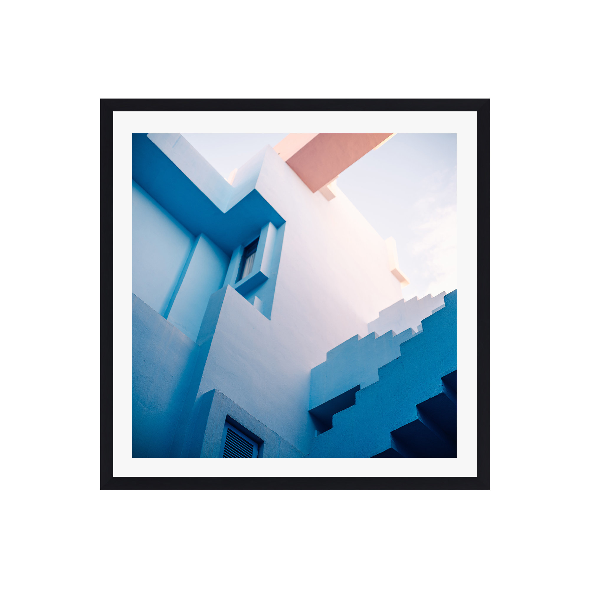 AllModern Tulsa Blue and Pink Geo by raisazwart - Print on Canvas ...
