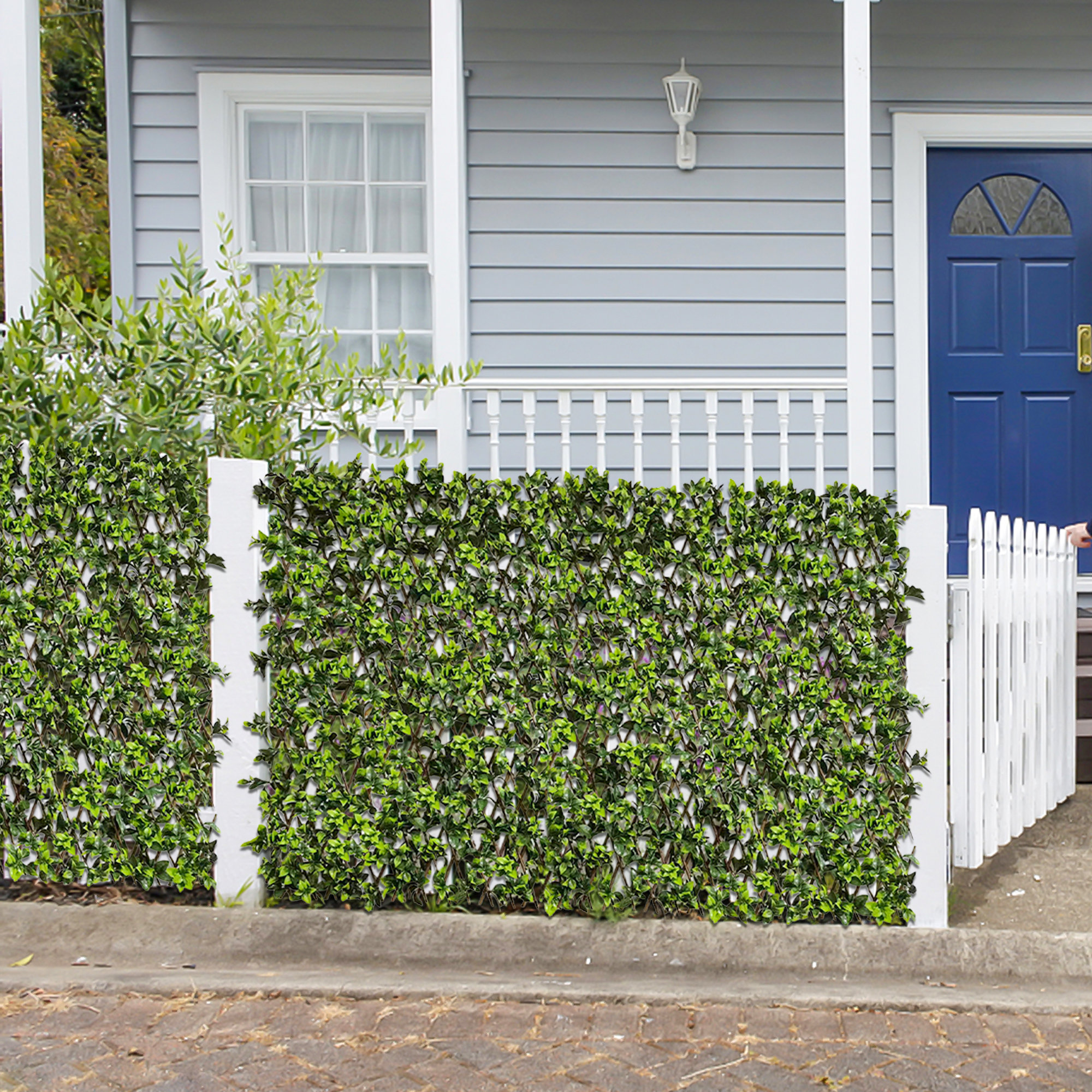 Pia Ricco 50.2'' H x 110.2'' W Faux Hedge Artificial Ivy Privacy Fence Panel & Reviews - Wayfair ...