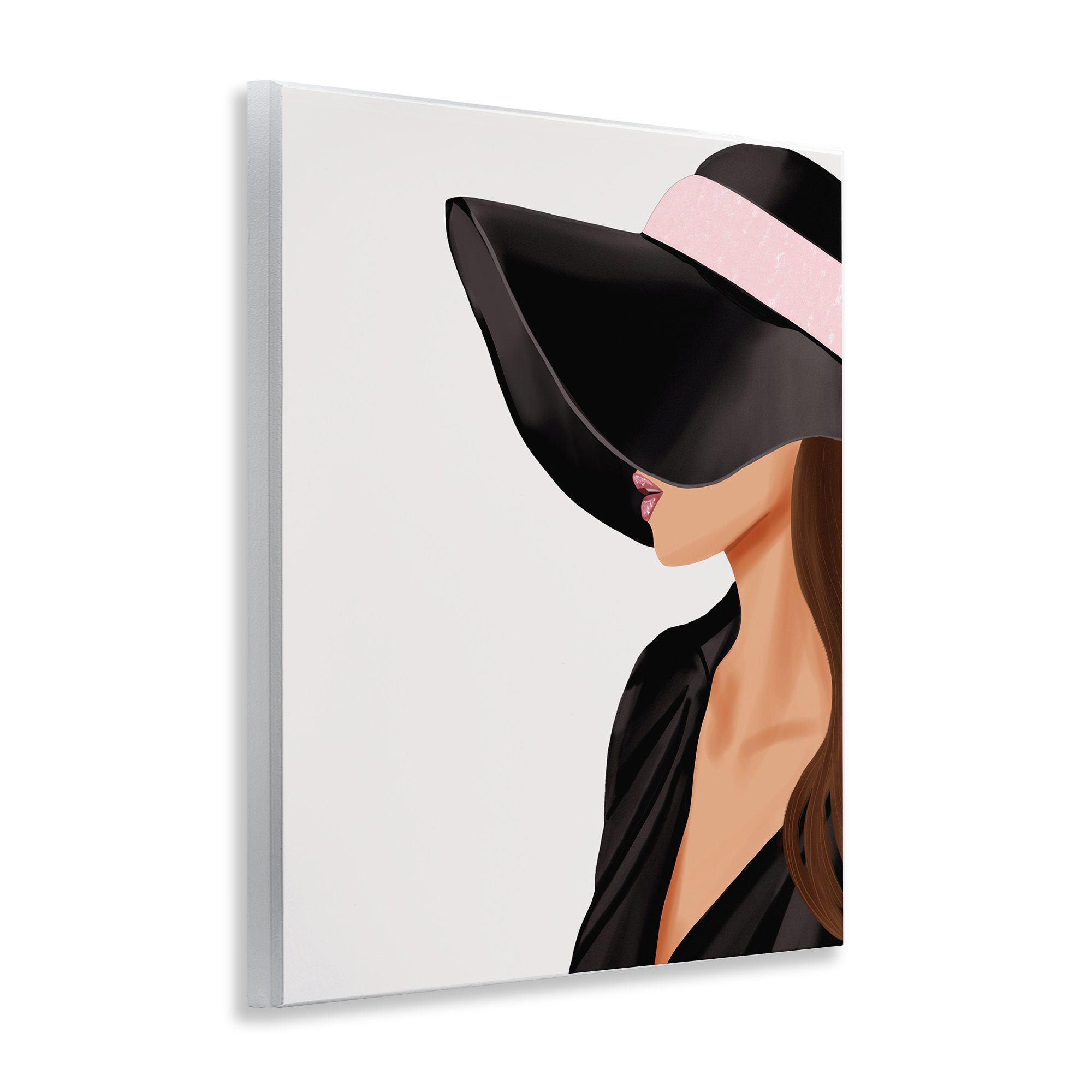 Dakota Fields Shaded Woman Large Hat Wall Plaque Art by Saba Rauf | Wayfair