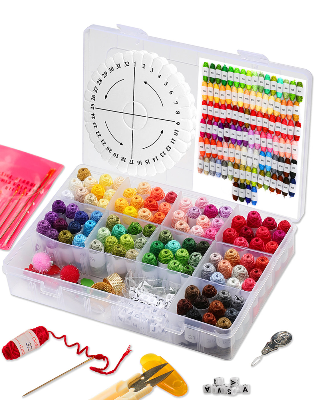 Tephran Bracelet Making Kit - 170pc Embroidery Floss Thread ...