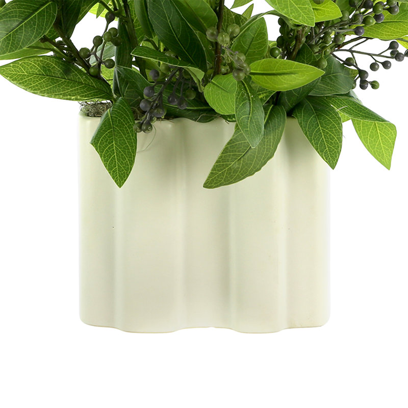 Primrue Laurel Leaf and Berry Arrangement | Wayfair