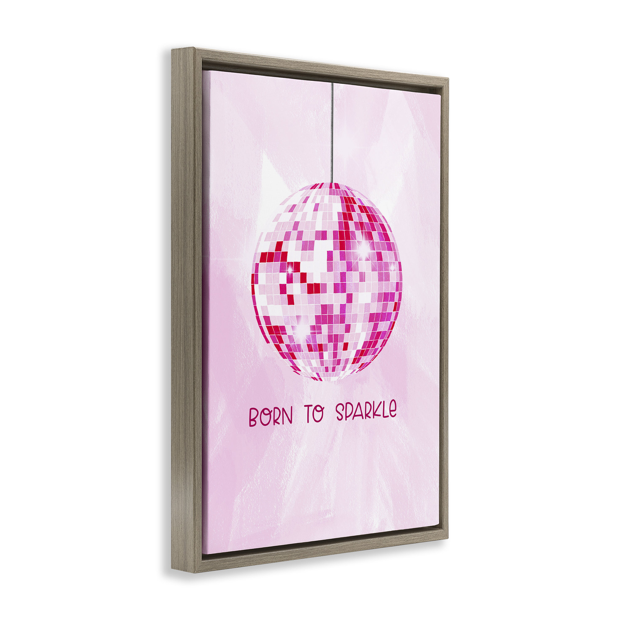 Mercer41 Born To Sparkle Disco Framed Floater Canvas by JJ Design House ...