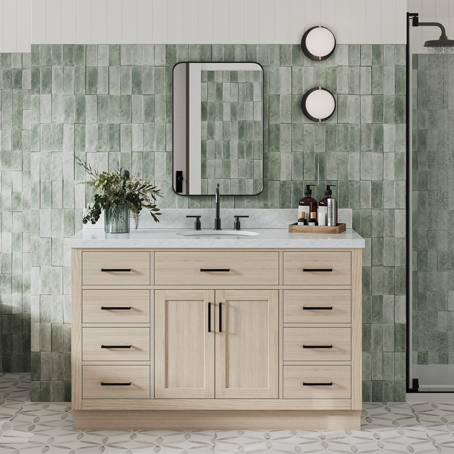 Foundry Select Trentham 55 Single Sink Bathroom Vanity with Italian Top ...