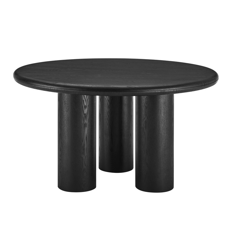 AllModern Hadi 53" Round Table In Black | Wayfair