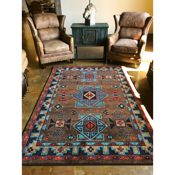 Dakota Fields Southwestern Brown Area Rug & Reviews | Wayfair