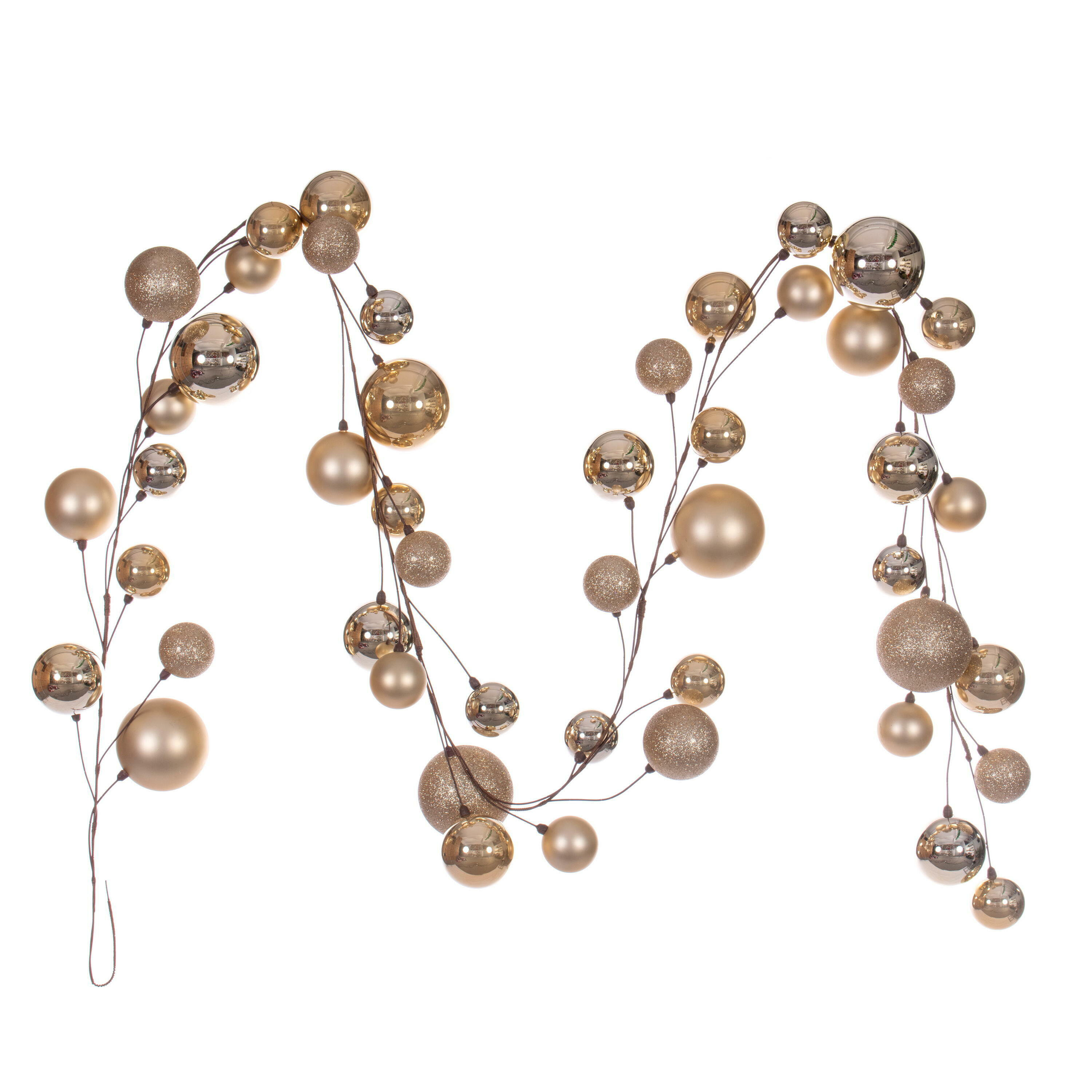 The Holiday Aisle® 10' Assorted Branch Ball Garland & Reviews - Wayfair ...