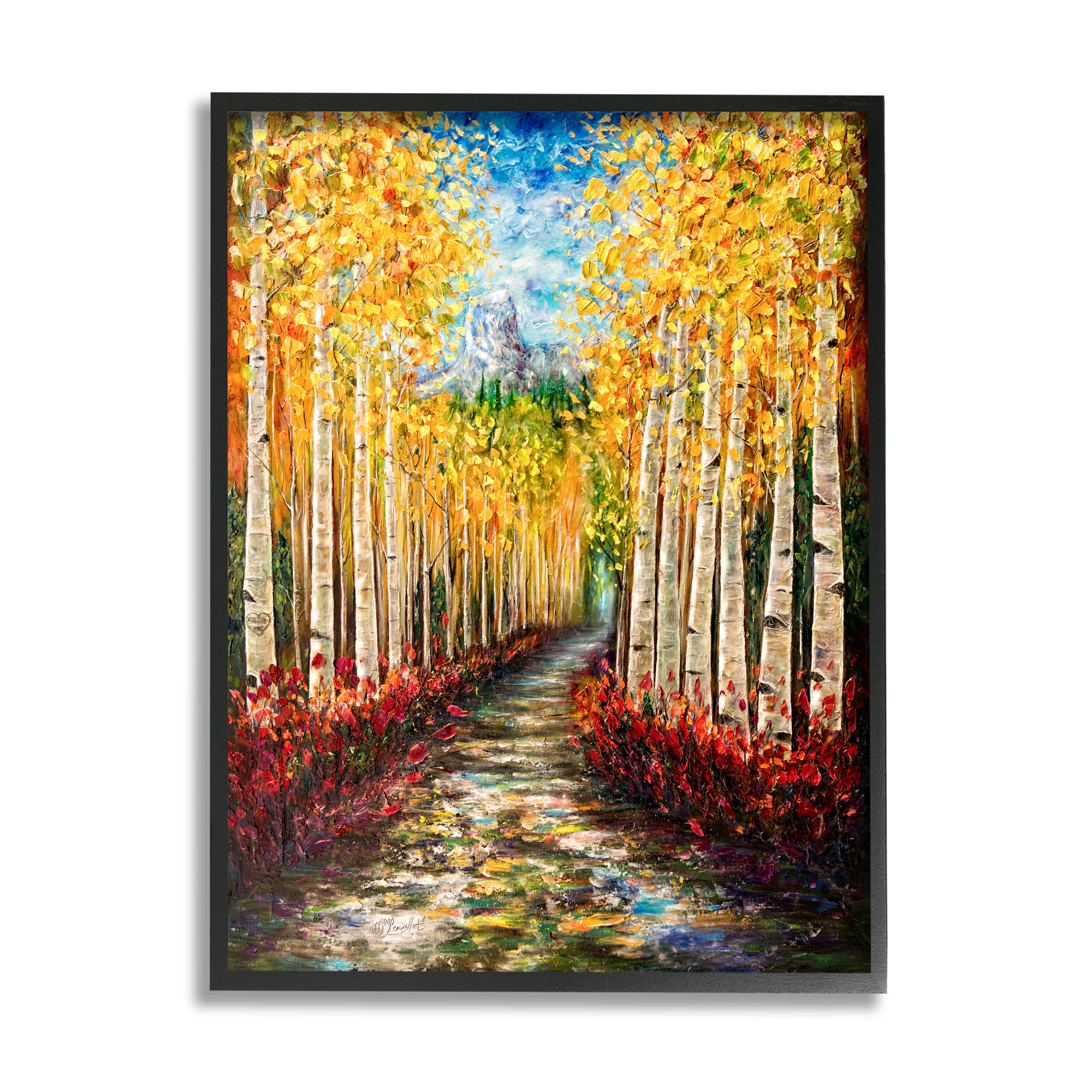 Stupell Industries Modern Birch Grove Painting Canvas Wall Art Design ...