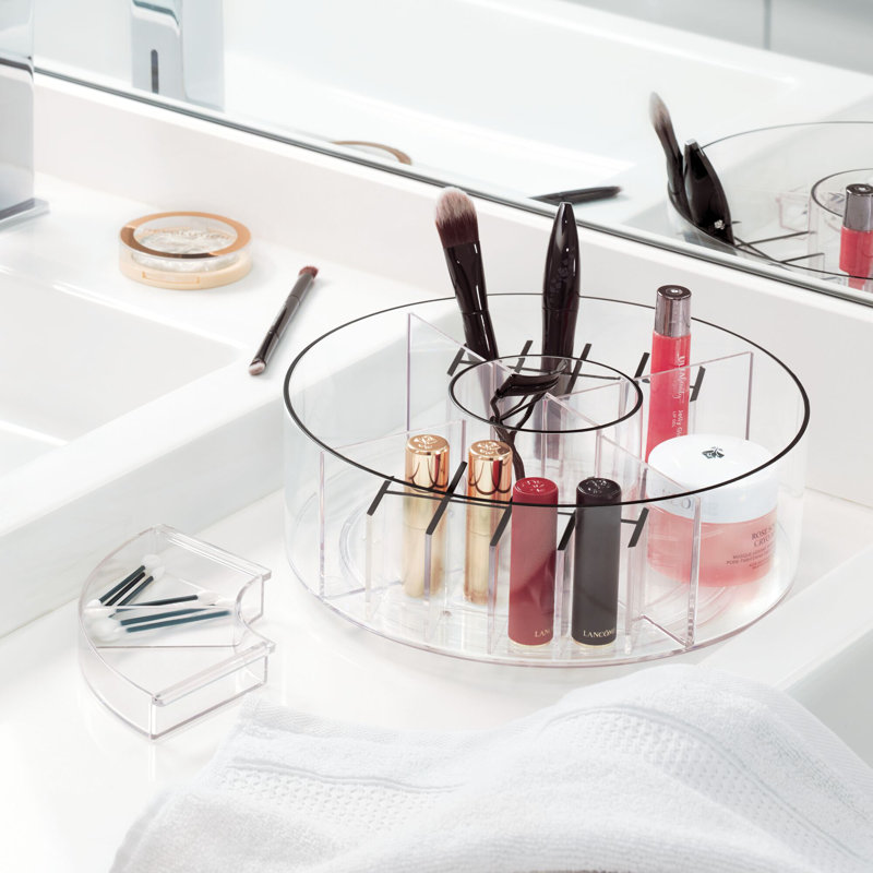 iDesign’s Onyx Collection Cosmetic Carousel, Clear | Wayfair