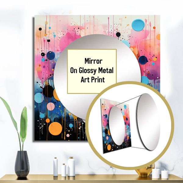 East Urban Home Gulkis - Abstract Shapes Square Mirror For Wall Art ...