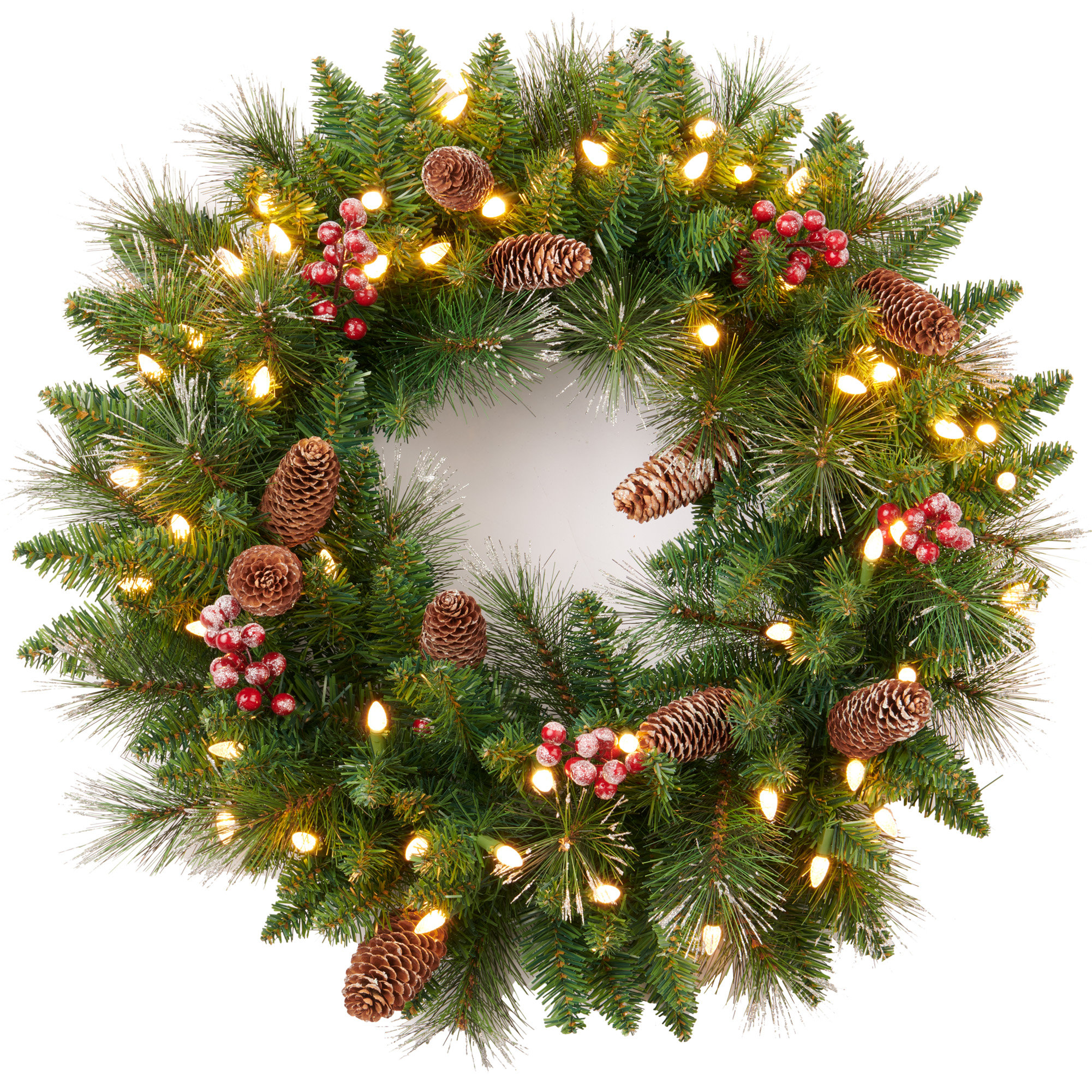 The Holiday Aisle® 24" Lighted Rattan Wreath - Wayfair Canada