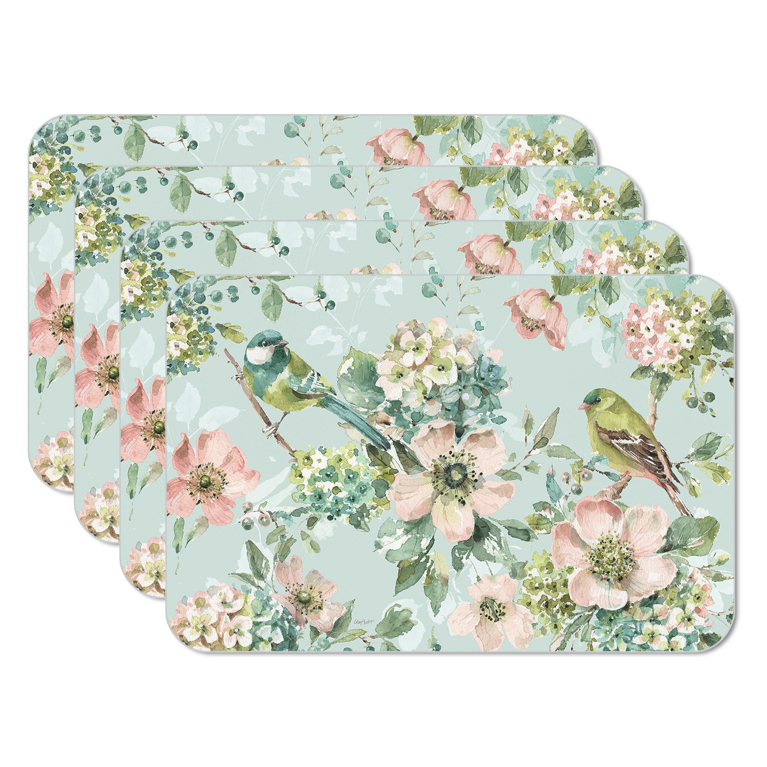 CounterArt Mint Crush 4 Piece Reversible Easy Care Placemats | Wayfair