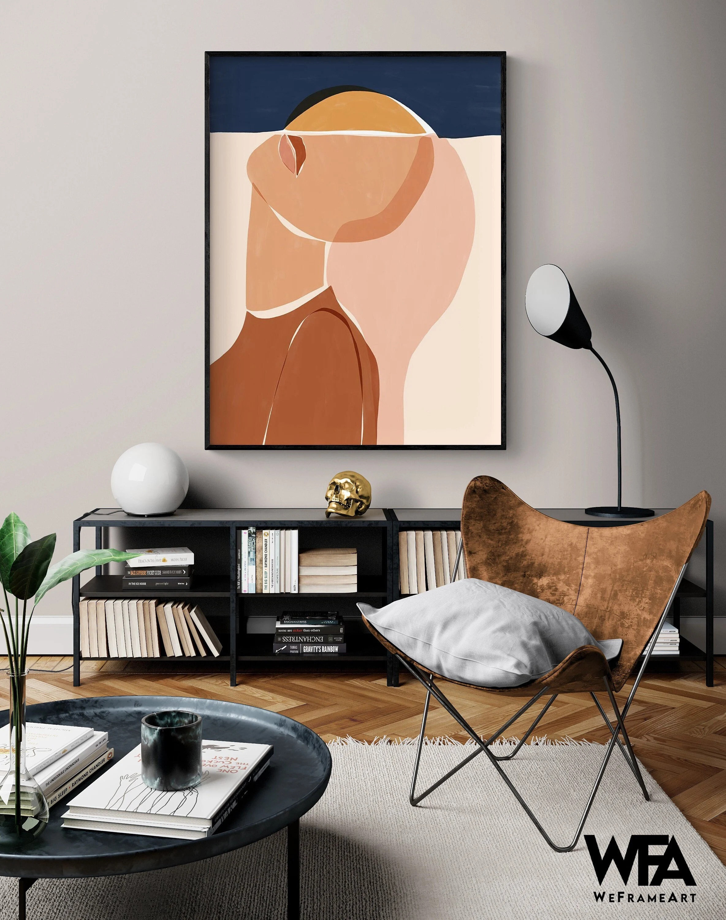 WeFrameArt Boho Sun Mental Health Therapist Abstract Portrait Wall Art ...