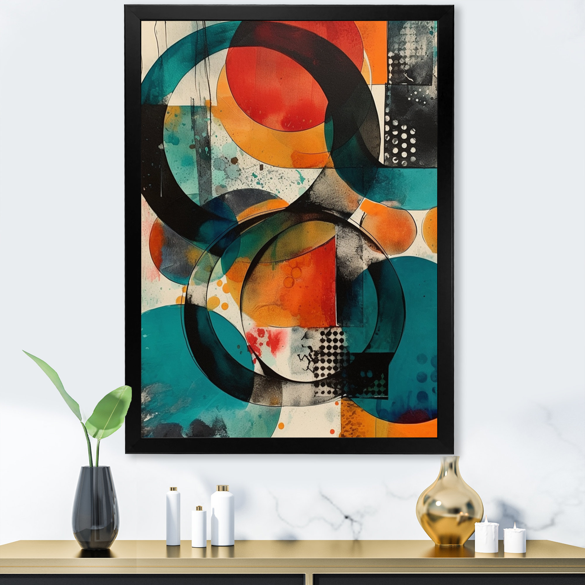 Ivy Bronx Orange Abstracted Geometric Explorations II - Modern ...