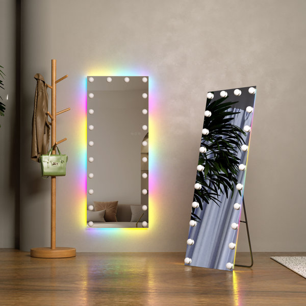 Brayden Studio Rectangle LED Full Length Metal Mirror | Wayfair.co.uk