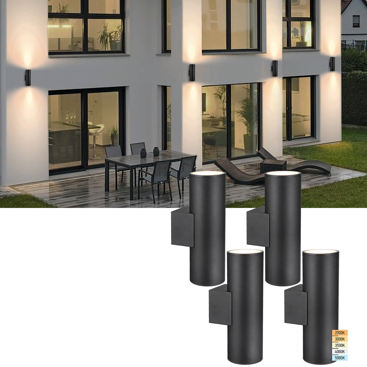 Hokku Designs 30W 6 Inch Commercial Led Up Down Wall Light, 5Cct ...