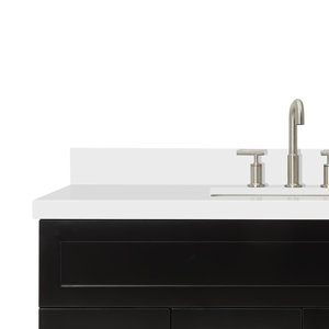 Winston Porter Westman 49'' Single Bathroom Vanity with White Quartz ...