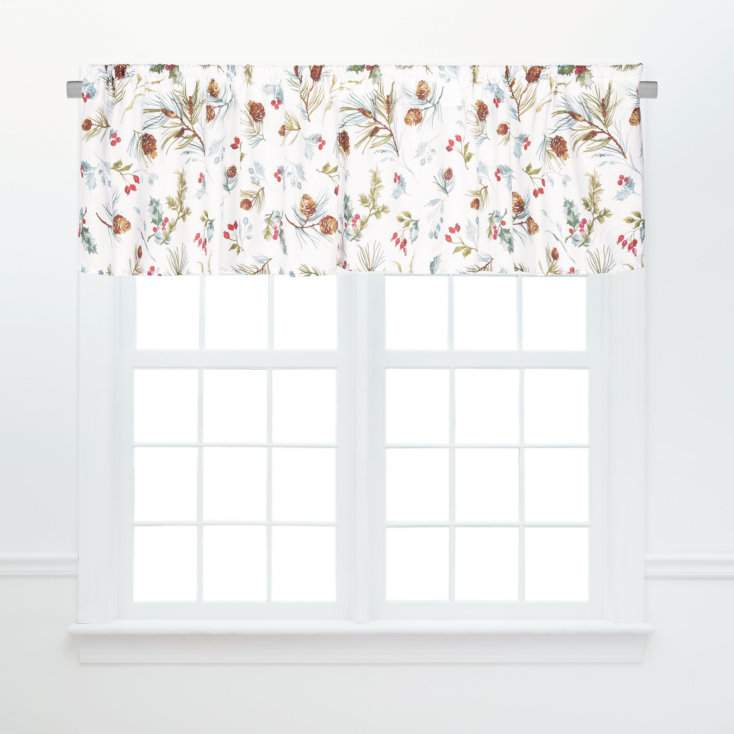 C&F Home Edith Floral Cotton Tailored 72'' W Window Valance in | Wayfair