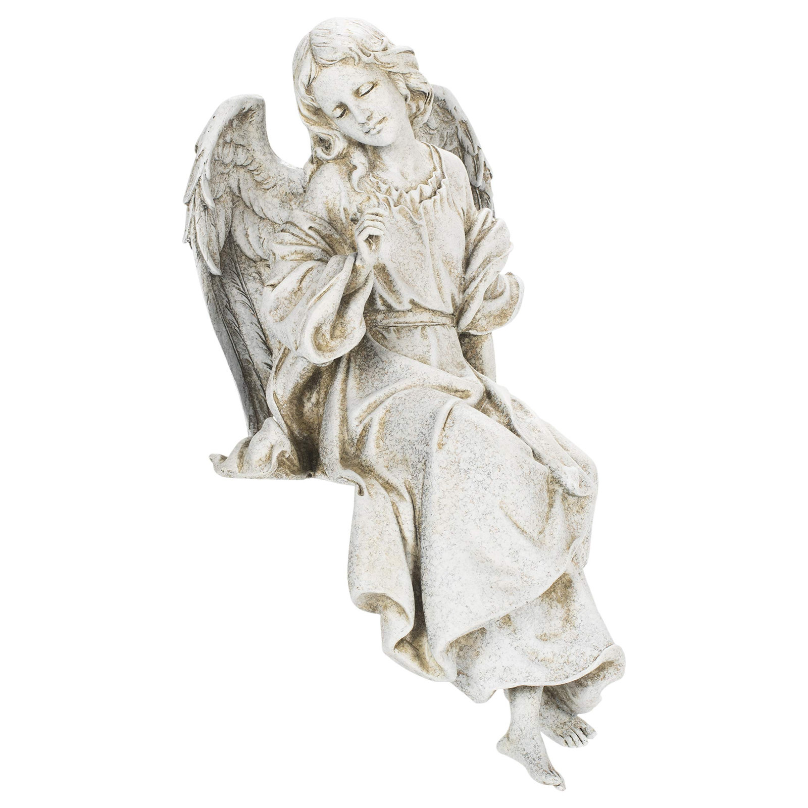 World Menagerie Sitting Angel Facing, Garden Statue - Wayfair Canada