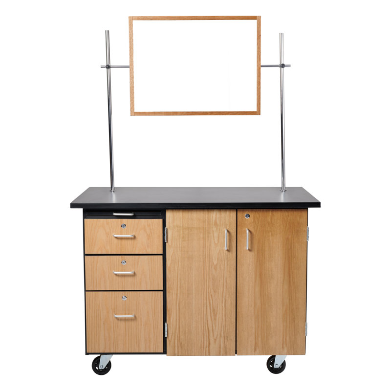 National Public Seating Mobile Science Cart, External Drawers and ...