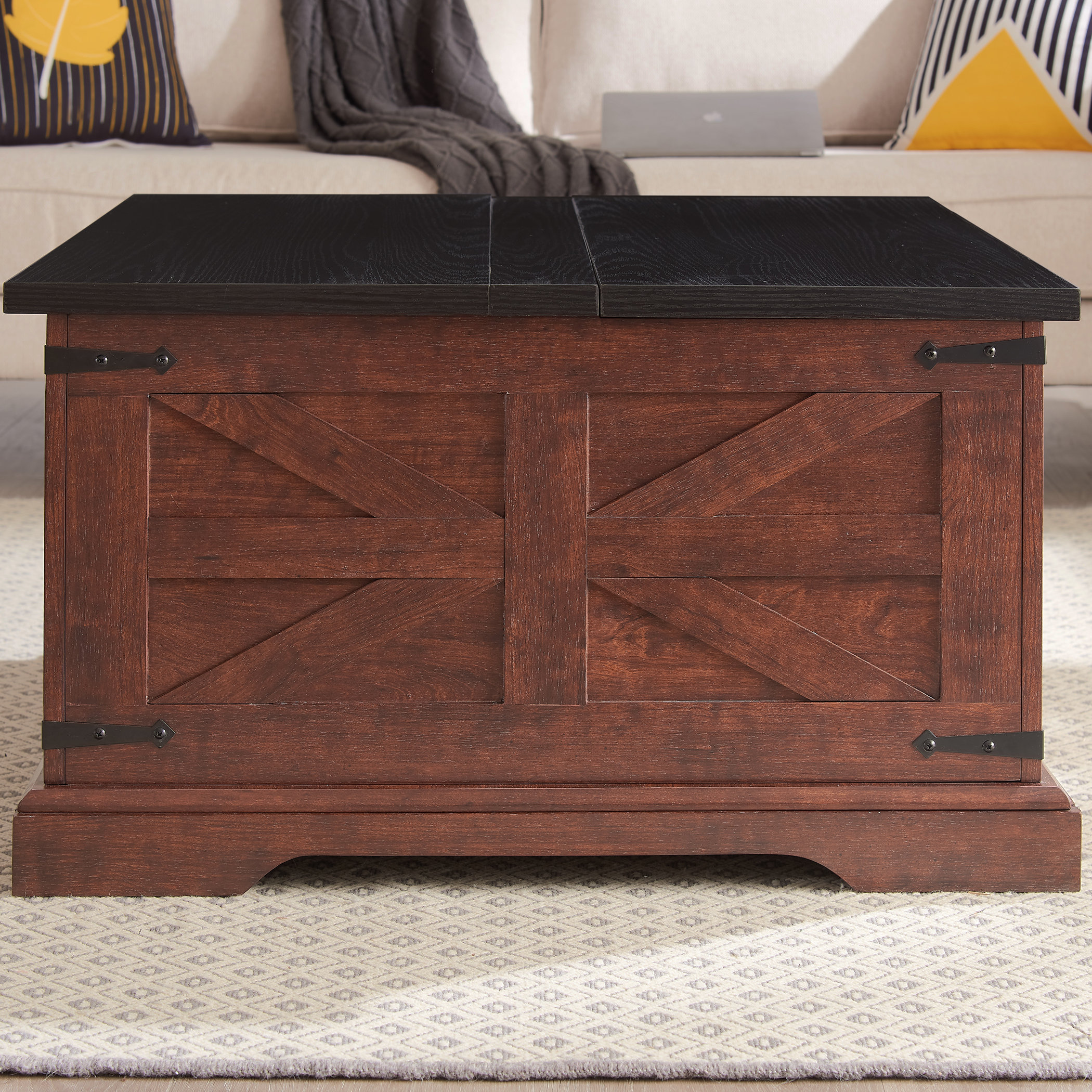 Gracie Oaks Farmhouse Coffee Table & End Table Barn Design Centre Table ...