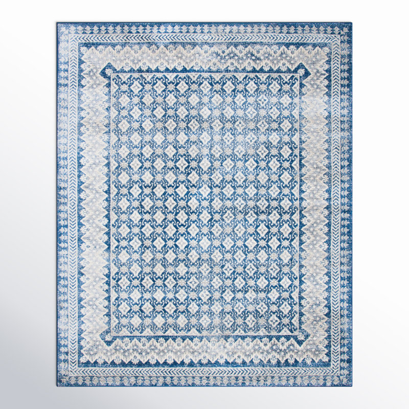 Mistana™ Adel Oriental Navy Area Rug & Reviews | Wayfair