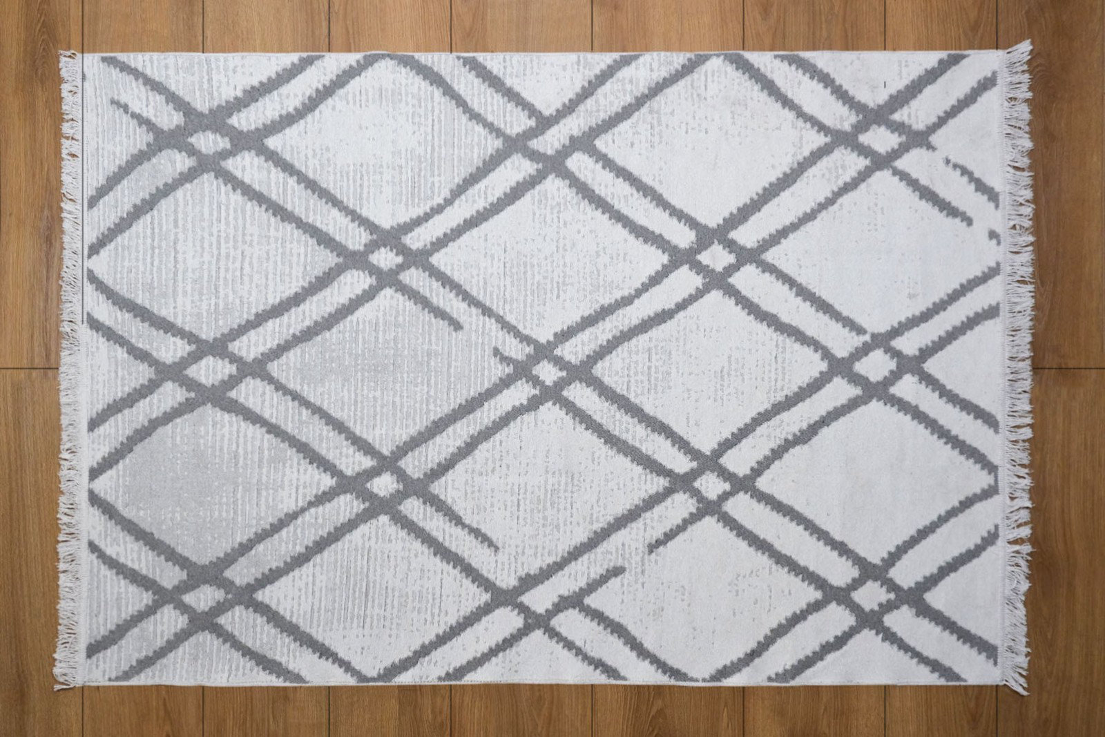 Ebern Designs Janeese Grey/White Rug | Wayfair.ie