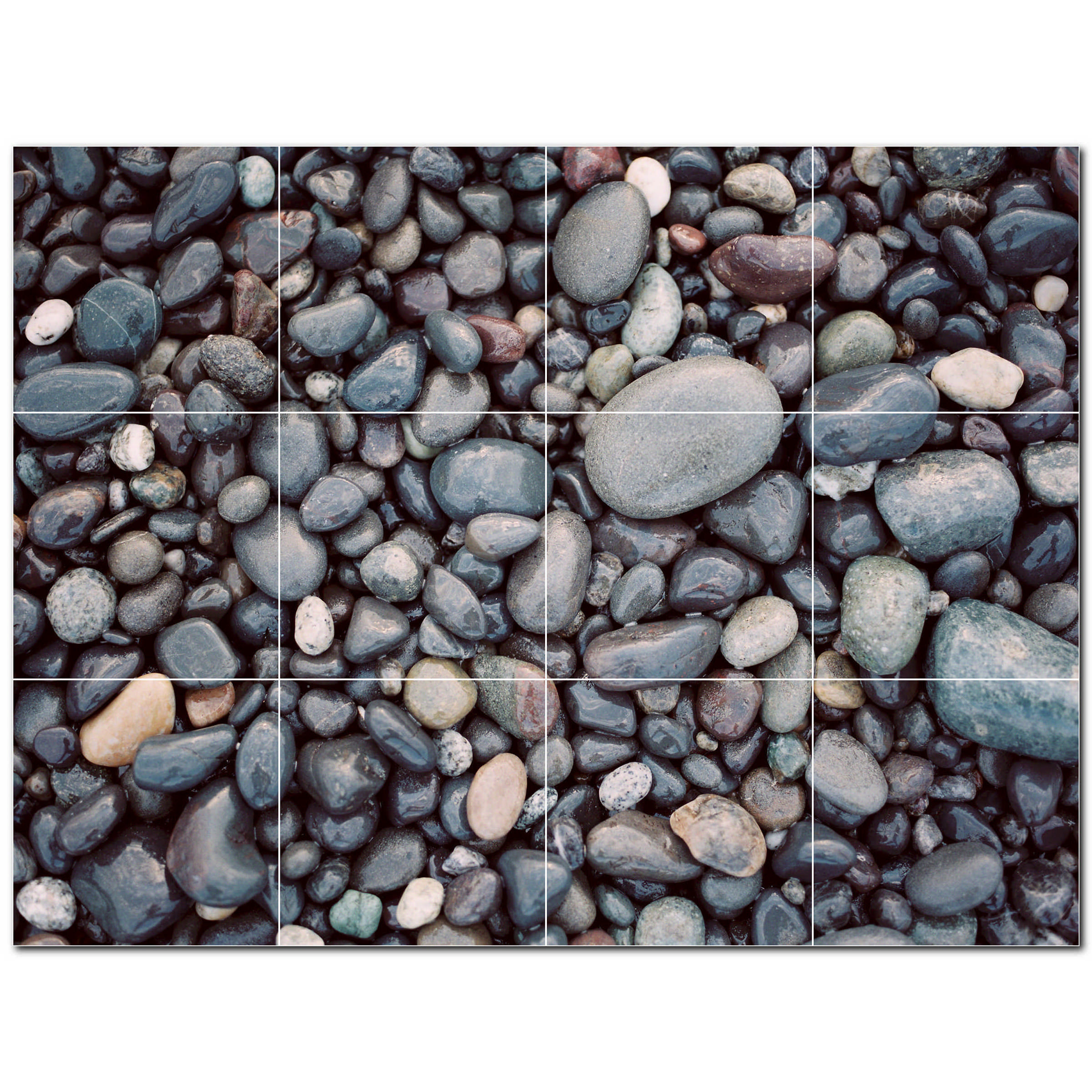 Picture-Tiles.com 48" x 36" Ceramic Rocks Photo Decorative Mural Tile ...
