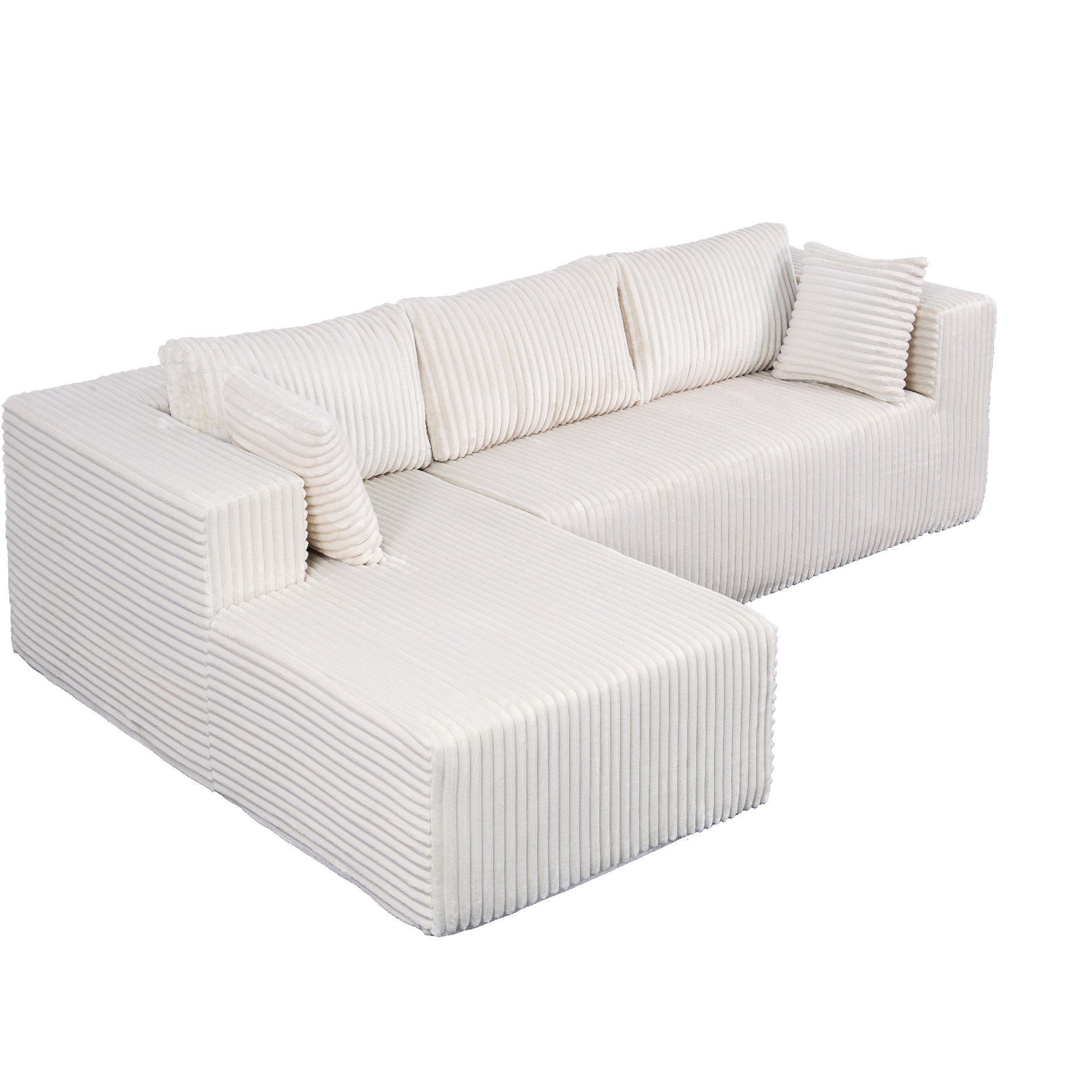 Ivy Bronx Modular Compression Upholstered , Finish, Spring-, & Pet ...