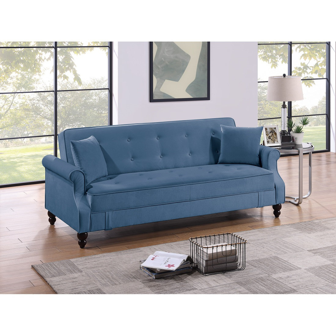 Charlton Home Modern Sofa Contemporary Adjustable Sofa Burnt-Out Fabric ...